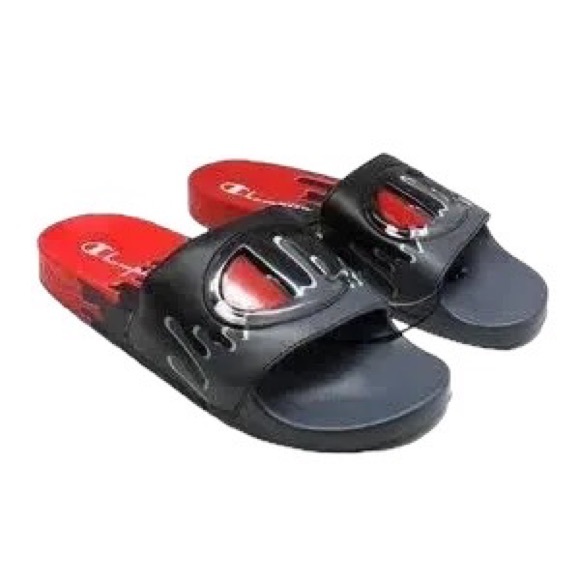 Champion | Shoes | Nwt Mens Champion Black Red Gray Drip Logo Print ...